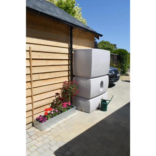 1500 Litre Extra Large Water Butt - White Marble – Aquatic Living